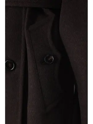Burberry Double-breasted Belted Trench Cape - Brown
