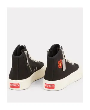 Kenzo Boke Flower Embroidered High-top Sneakers - Black