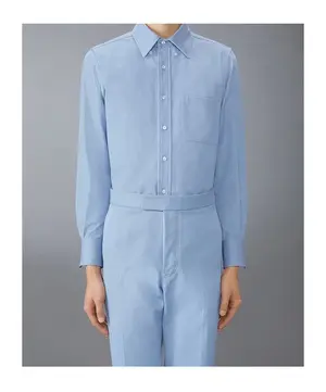Thom Browne Collared Long-sleeve Shirt