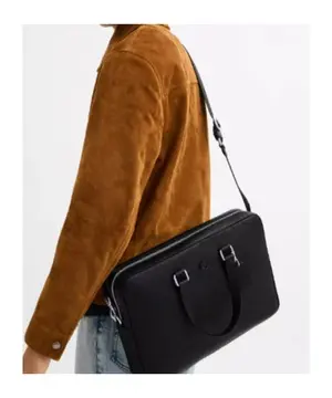 COACH Caden Leather Briefcase With Top Handle