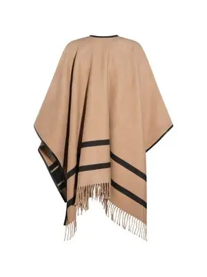 Max Mara Aris Fringed Edge Cape - Camel
