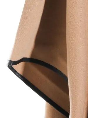 Max Mara Aris Fringed Edge Cape - Camel