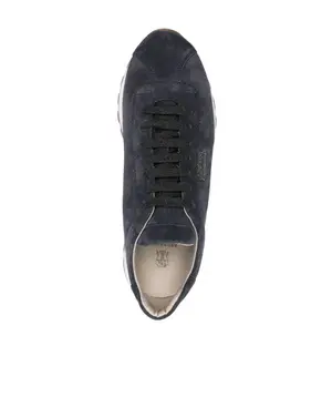 Brunello Cucinelli Round-toe Lace-up Sneakers - Black