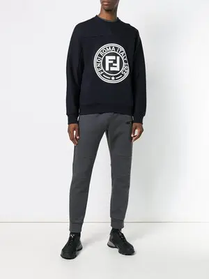 Fendi Ff Printed Hoodie