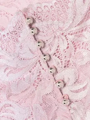 Rabanne Lace Floral Midi Skirt - Pink
