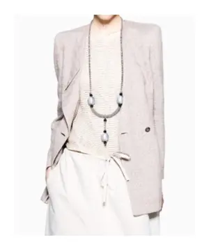 Giorgio Armani Single-breasted Jacket In Linen, Viscose, And Silk Crêpe - Grey