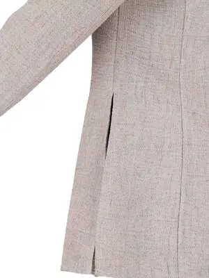 Giorgio Armani Single-breasted Jacket In Linen, Viscose, And Silk Crêpe