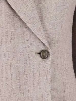 Giorgio Armani Single-breasted Jacket In Linen, Viscose, And Silk Crêpe