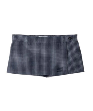 Miu Miu Check Pattern Skorts - Navy