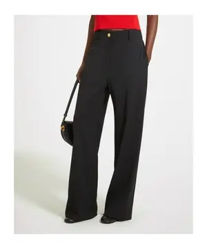 PATOU High Waisted Straight-leg Pants - Black