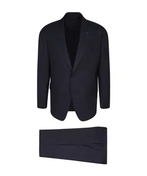 LARDINI Single-breasted Two Piece Suit - Black