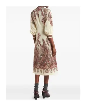 Etro Printed Puff Sleeve Dress