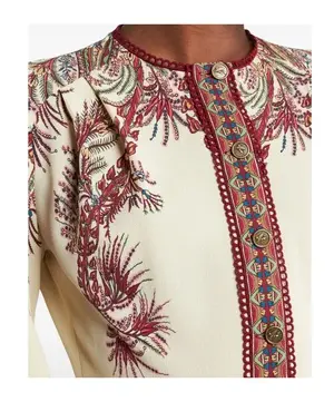 Etro Printed Puff Sleeve Dress