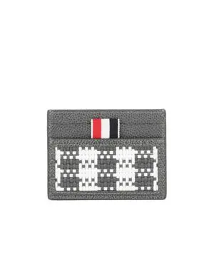 Thom Browne Logo Patch Woven Cardholder