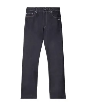Off-white Loose Fit Jeans For Men