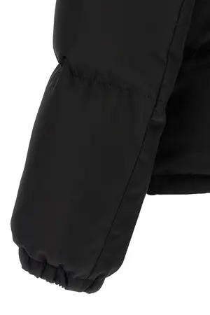 Prada Quilted High Neck Zip-up Jacket - Black