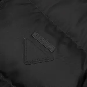 Prada Quilted High Neck Zip-up Jacket - Black