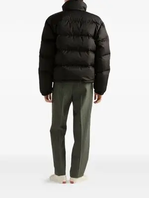 Prada Quilted High Neck Zip-up Jacket - Black