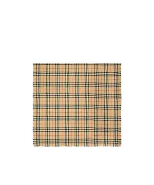 Burberry Checked Fringed Scarf