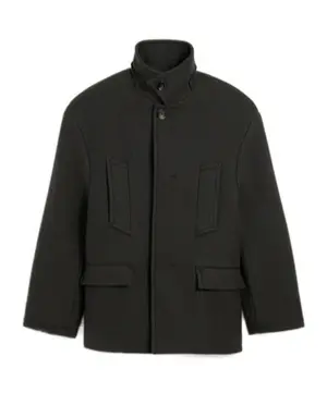 Ami Oversized Gabardine Peacoat