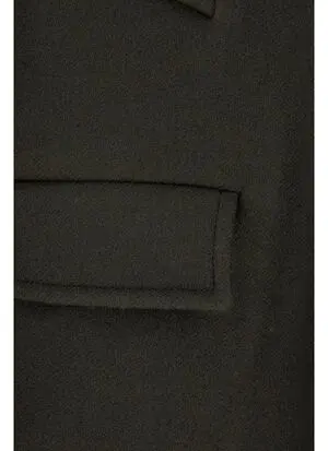 AMI Paris Oversized Gabardine Peacoat - Anthracite
