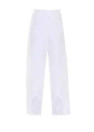 TWINSET Lace Cropped Trousers - No