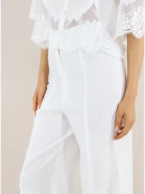 TWINSET Lace Cropped Trousers - No