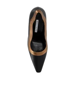 Manolo Blahnik Curved Trim Pointed Toe Pumps