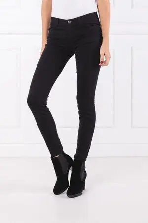 Emporio Armani Logo Detail Slim Fit Jeans - Black