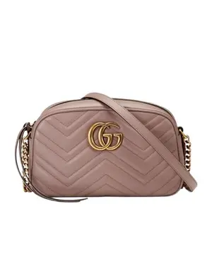 Gucci Gg Marmont Small Quilted Shoulder Bag - Brown