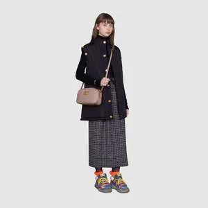 Gucci Gg Marmont Small Quilted Shoulder Bag - Brown