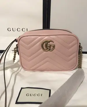 Gucci Gg Marmont Small Quilted Shoulder Bag - Brown