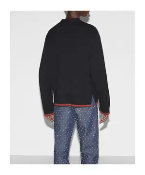 Gucci Rib Knit V-neck Cardigan