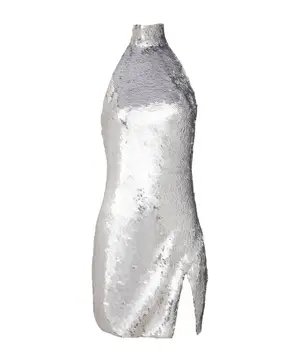 Women's Metallic Halterneck Cocktail Dresses