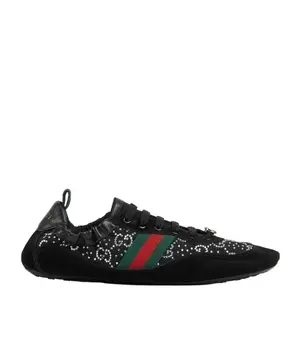 Gucci Gucci GG Embellished Trainers Black