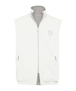 Brunello Cucinelli Reversible Quilted Zip-up Gilet - Off-white/gray