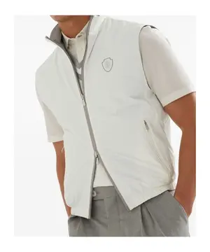 Brunello Cucinelli Reversible Quilted Zip-up Gilet - Off-white/gray