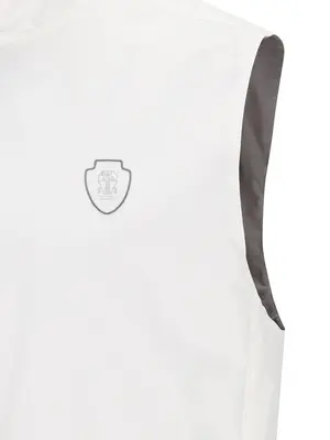 Brunello Cucinelli Reversible Quilted Zip-up Gilet - Off-white/gray