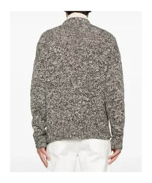Tagliatore Relaxed Fit V-neck Buttoned Knitwear - Gray