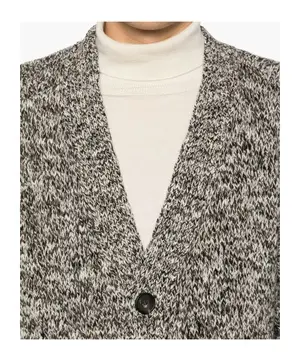 Tagliatore Relaxed Fit V-neck Buttoned Knitwear - Gray
