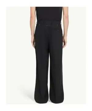 MAISON MARGIELA Pleated Wide-leg Tailored Pants - Black