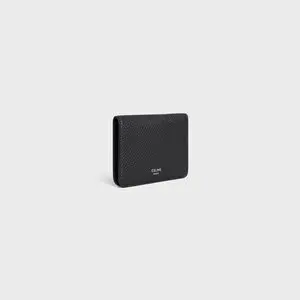Celine Bi-fold Card Holder In Grained Calfskin