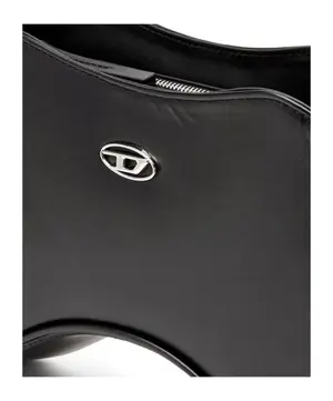 DIESEL® Play Logo Plaque Shoulder Bag - Black