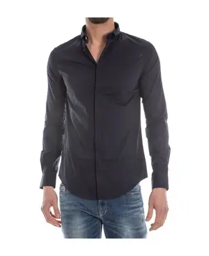 Emporio Armani Long-sleeved Shirt - Black