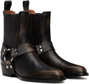 Paris Texas Helena Strap Detail Ankle Boots - Black