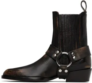 Paris Texas Helena Strap Detail Ankle Boots - Black