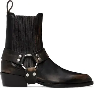Paris Texas Helena Strap Detail Ankle Boots - Black
