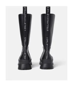 Stella McCartney Rounded-toe Slip-on Boots - Black