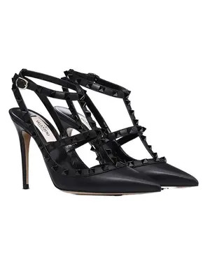 Valentino Garavani Rockstud Ankle Strap Pumps - Black