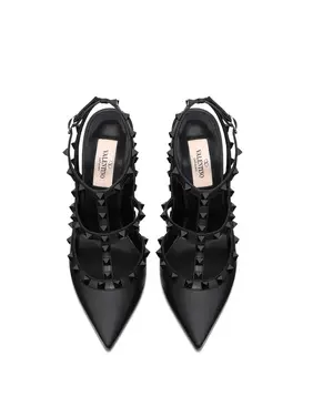 Valentino Garavani Rockstud Ankle Strap Pumps - Black